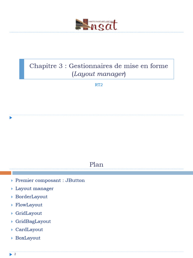 Chapitre 3 - Layout Manager | PDF