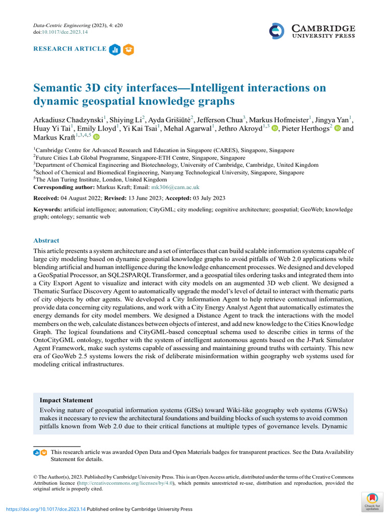 Semantic 3D City Interfaces-Intelligent Interactio | PDF | Databases ...
