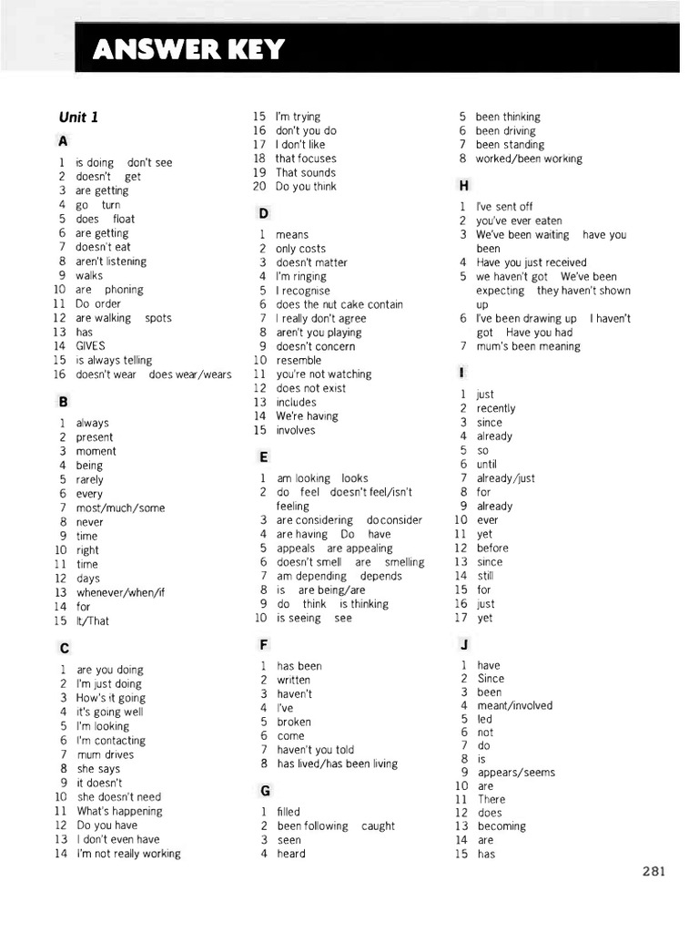 Destination c1 Answer Key | PDF