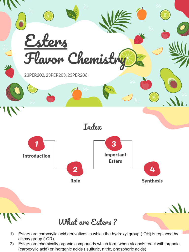 Esters | PDF | Ester | Aroma Of Wine