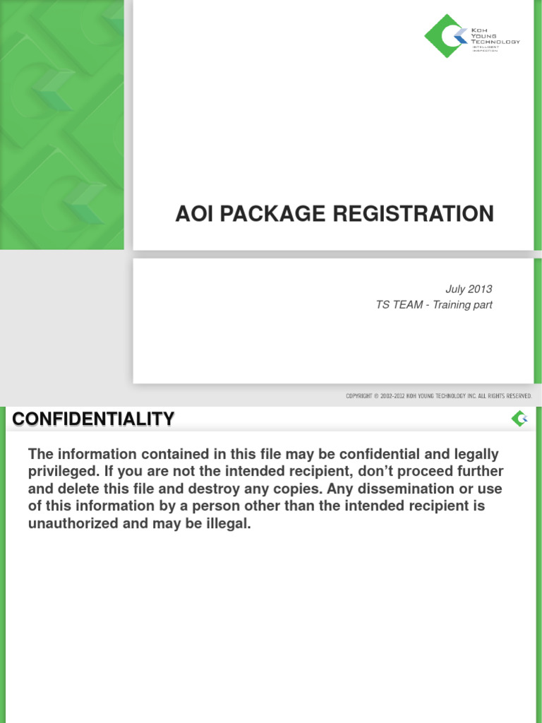 AOI PACKAGE REGISTRATION | PDF