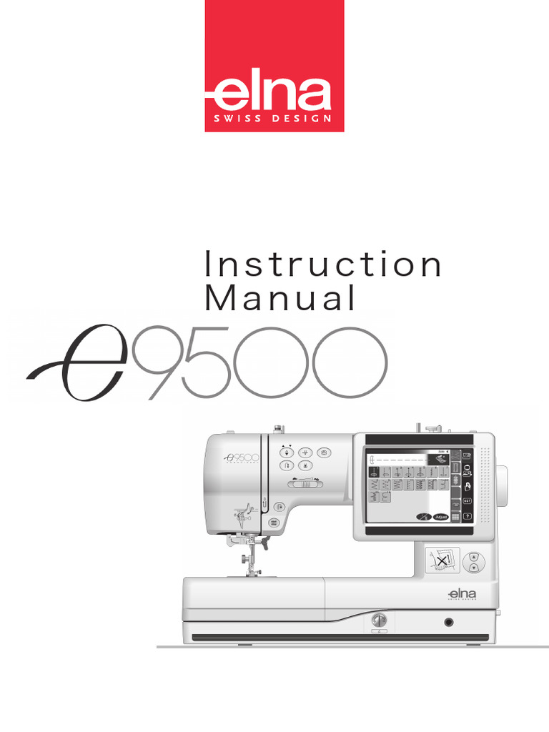 Elna 9500 Sewing Machine Instruction Manual | PDF | Electrical Connector | Sewing Machine