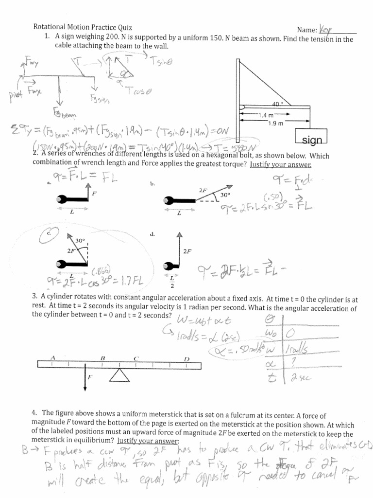 Rot. Practice Quiz Key | PDF