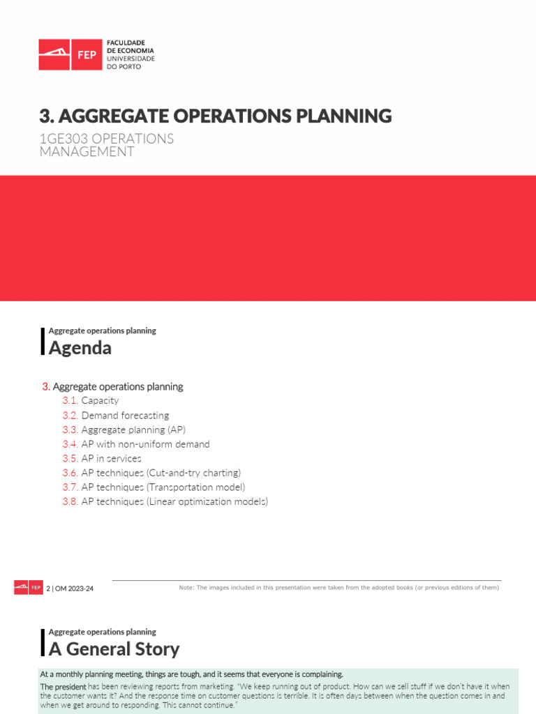 03 Aggregate Operations Planning | PDF | Forecasting | Time Series
