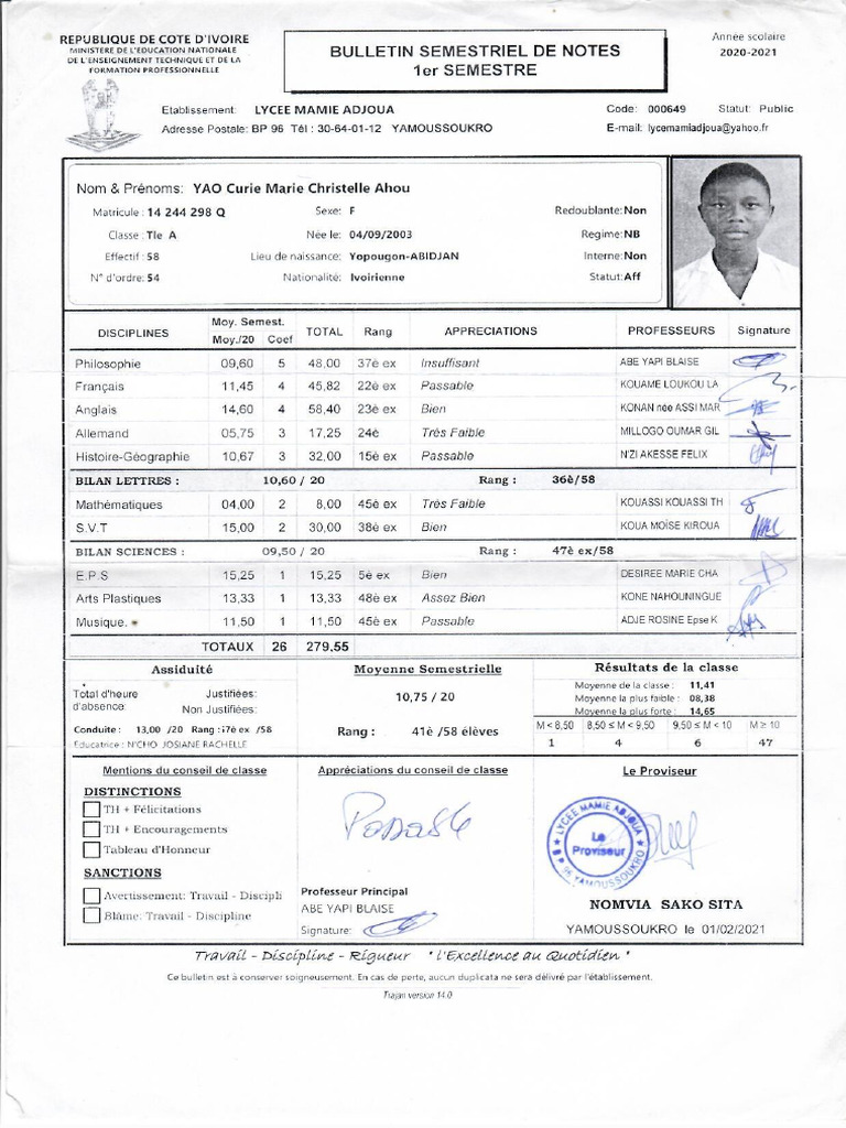 Bulletin Terminale 1 2 | PDF