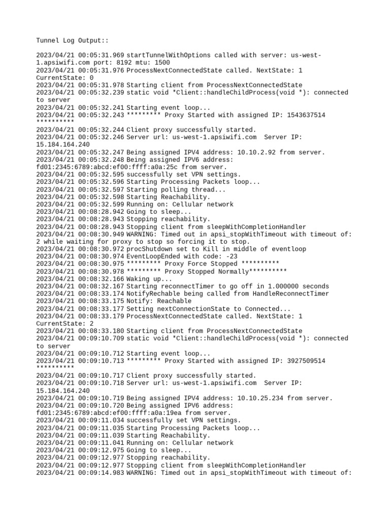 Apsi Tunnel Log | PDF | Ip Address | Proxy Server