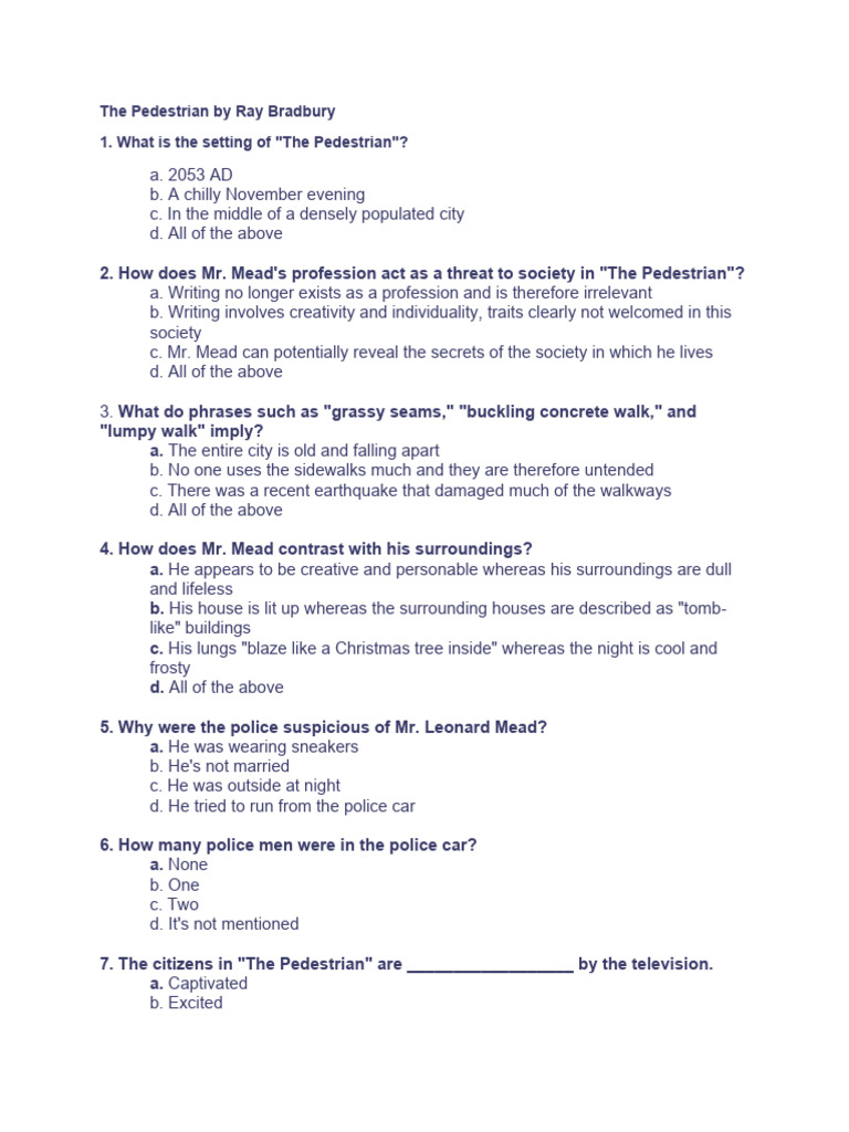 The Pedestrian Revision 1 | PDF