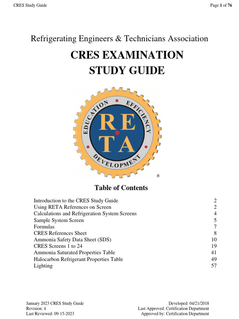 CRES Study Guide | PDF | Chlorine | Combustion