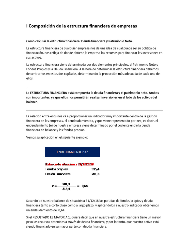 Materialcomplementario Unidad1 | PDF | Deuda | Rentabilidad sobre recursos propios