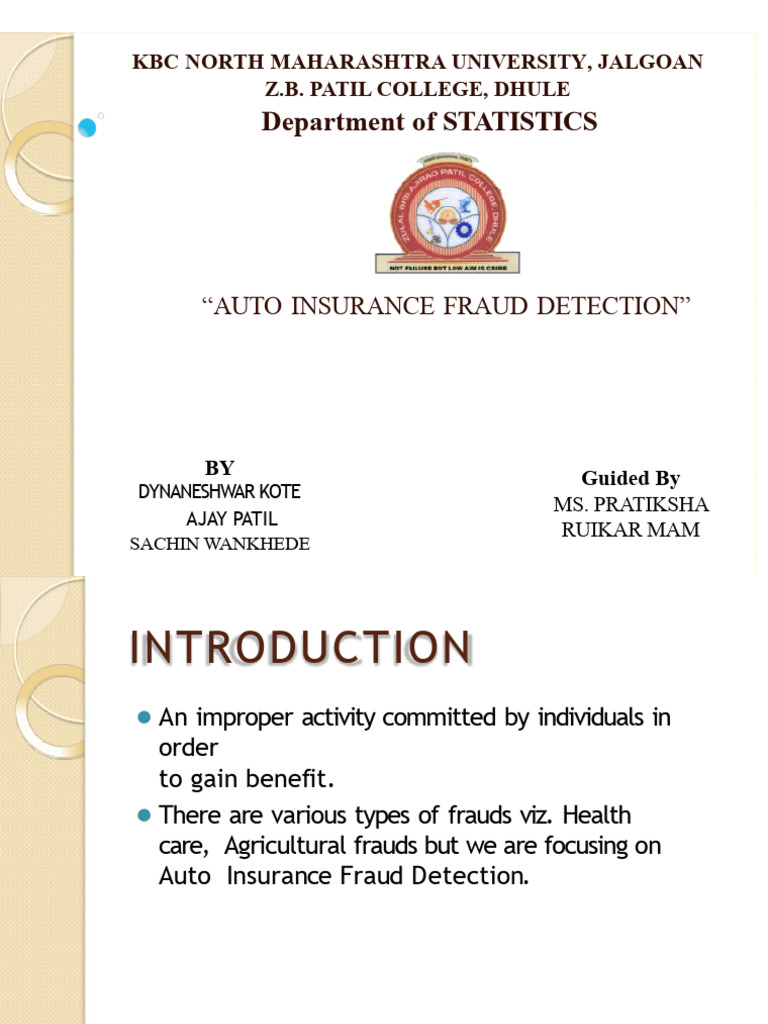 Auto Insurance Fraud Detection Pdf Categorical Variable Applied Mathematics