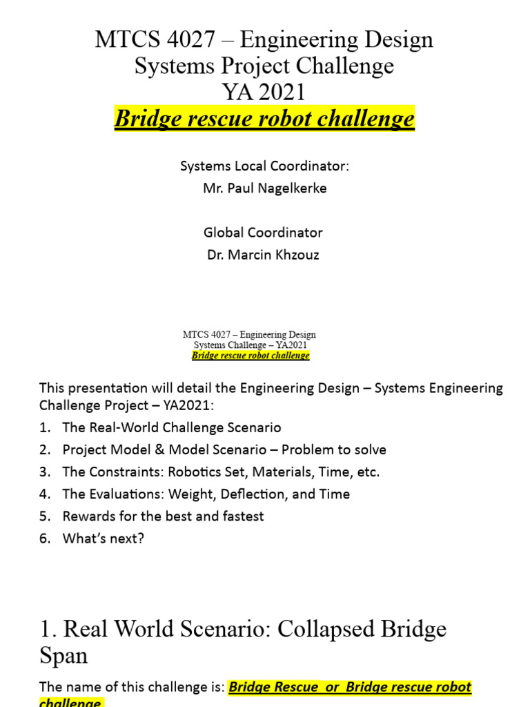 Engineering Design Student Challenge | PDF | Bridge | Engineering