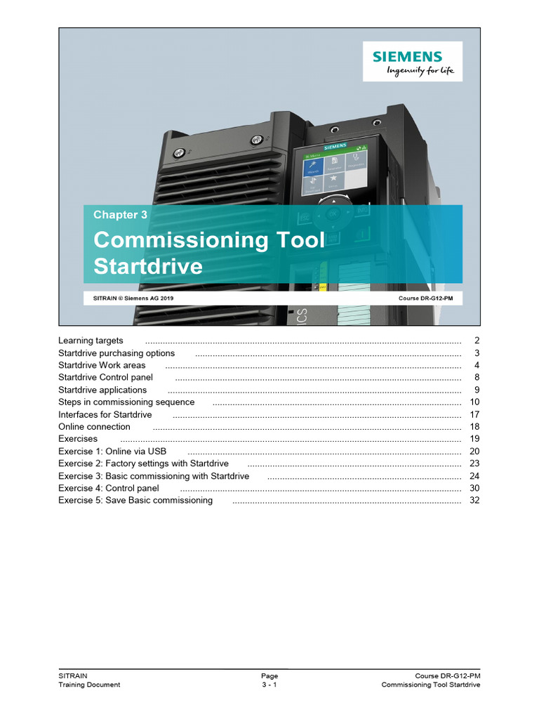 03 Commissioning Tool Startdrive en | PDF | Online And Offline ...