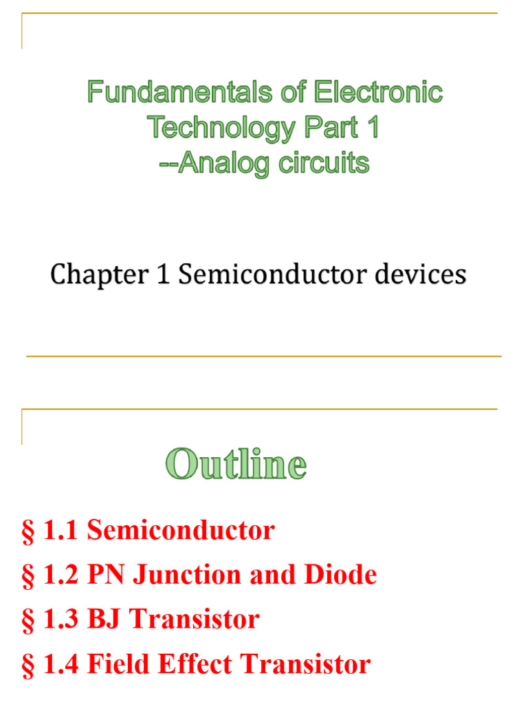 Electronics Chapter1 (First Version) | PDF | Bipolar Junction Transistor | P–N Junction