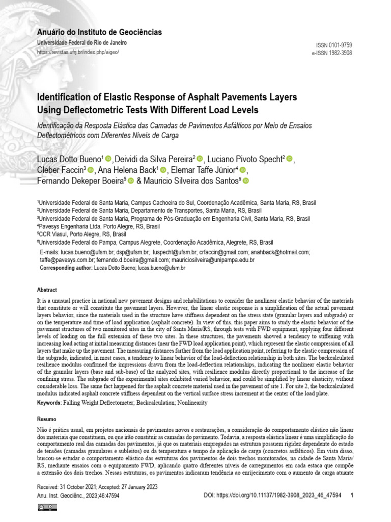 Identification of Elastic Response of Asphalt Pave | PDF | Young's Modulus | Elasticity (Physics)