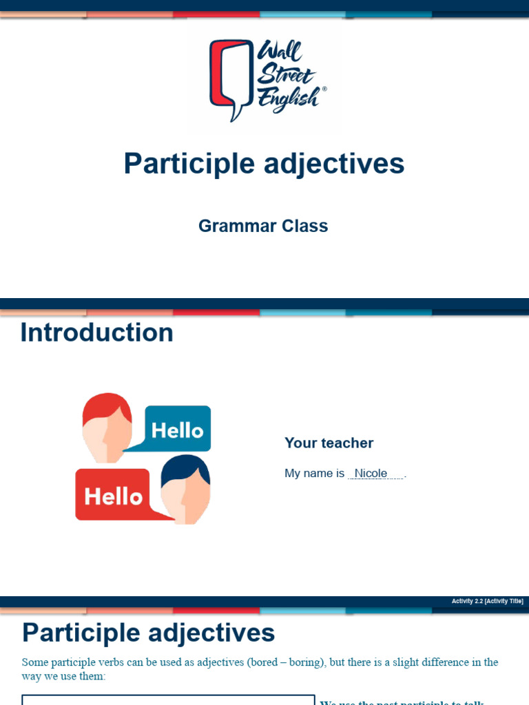 Participle Adjectives | PDF | Adjective | Linguistics