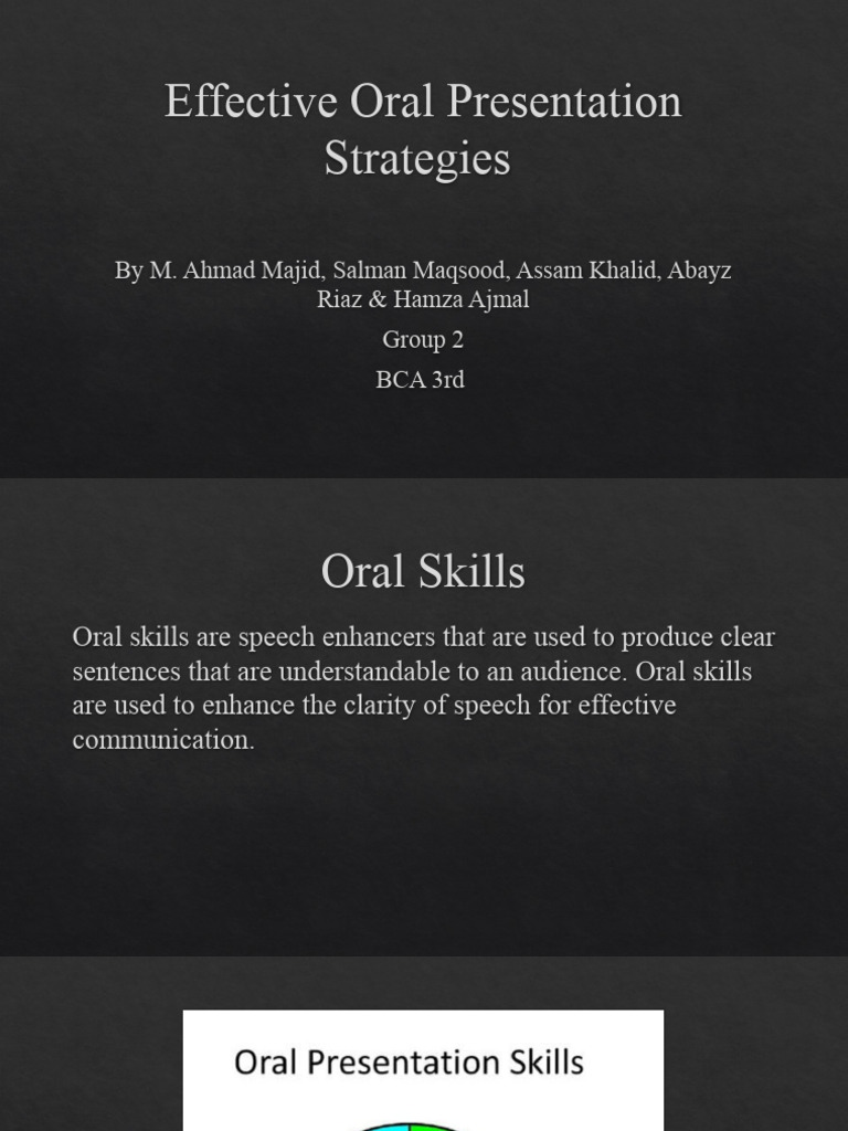 Effective Oral Presentation Strategies New. | PDF | Communication | Infographics