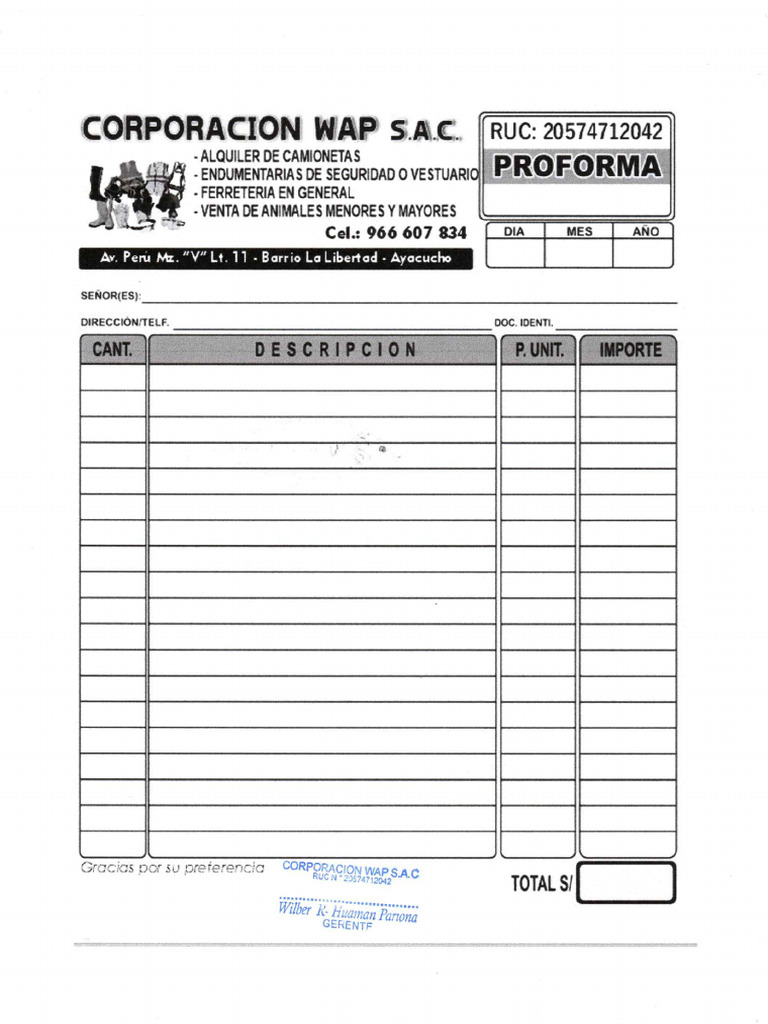 PROFORMA | PDF