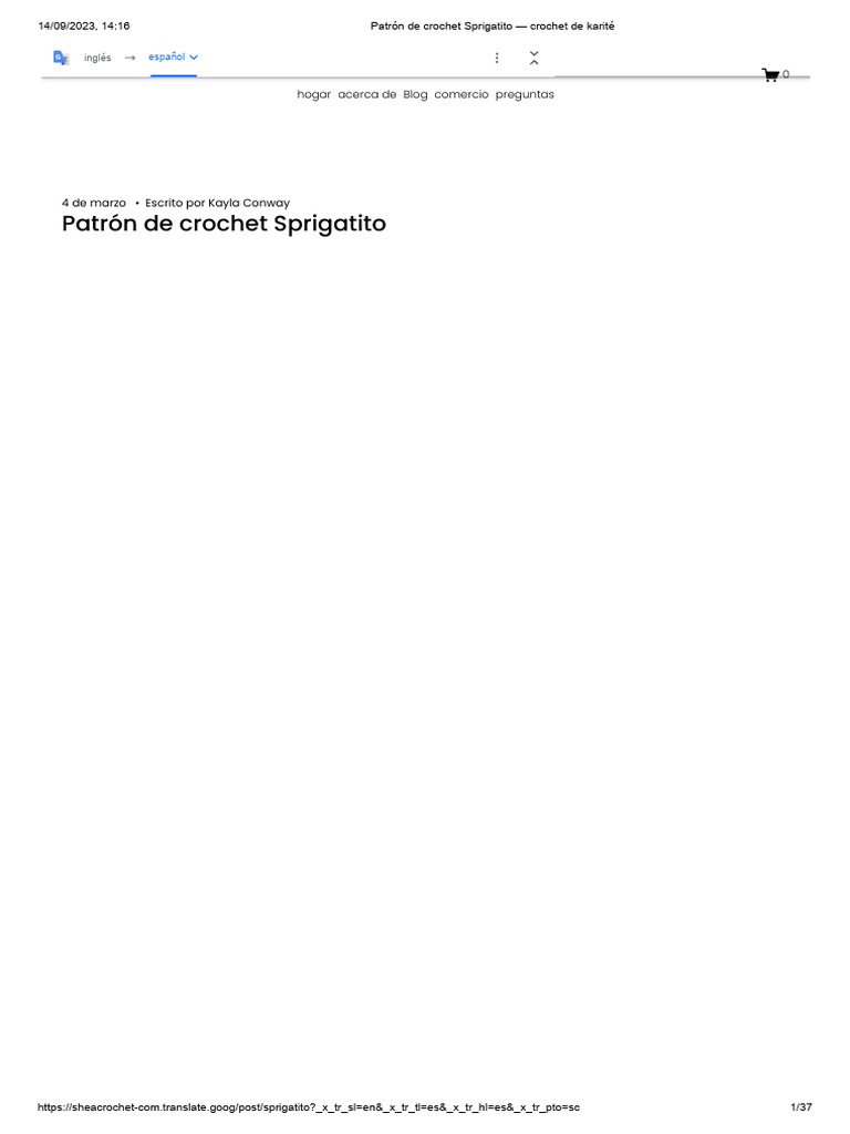 Patrón de Crochet Sprigatito - Crochet de Karité | PDF | Artesanías ...