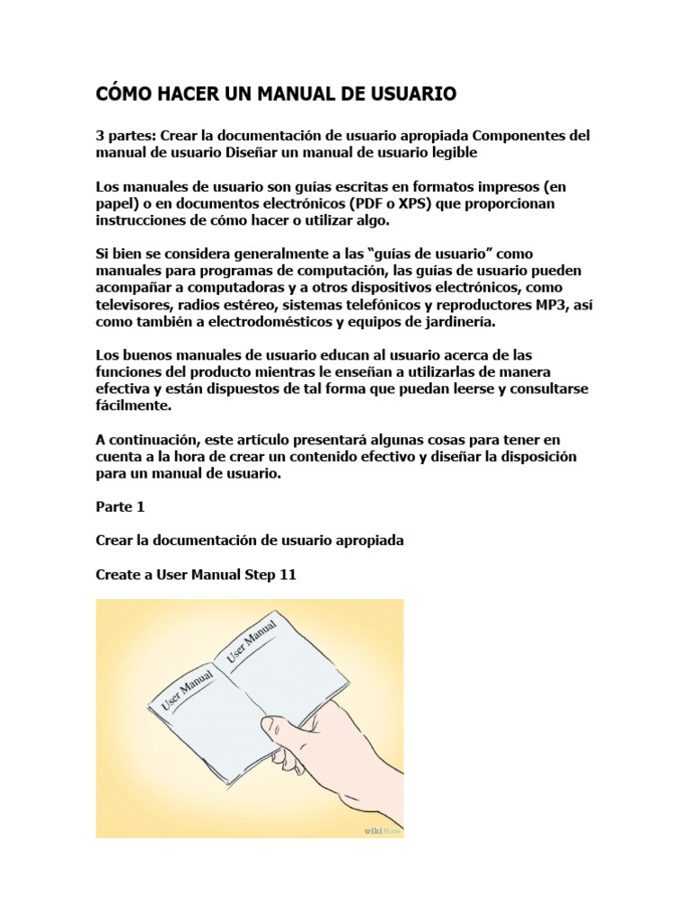 Guía para Crear un Manual de Usuario | PDF | Usuario (informática ...