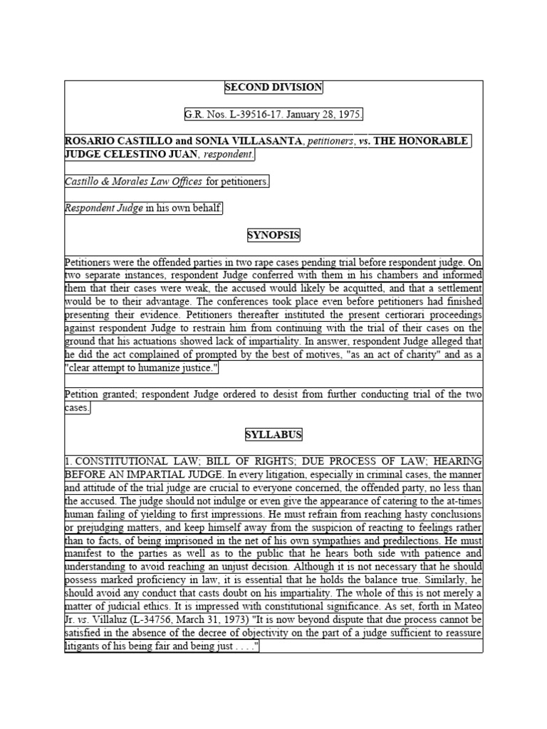 Del Castillo vs. Javelona | PDF | Judge | Lawsuit