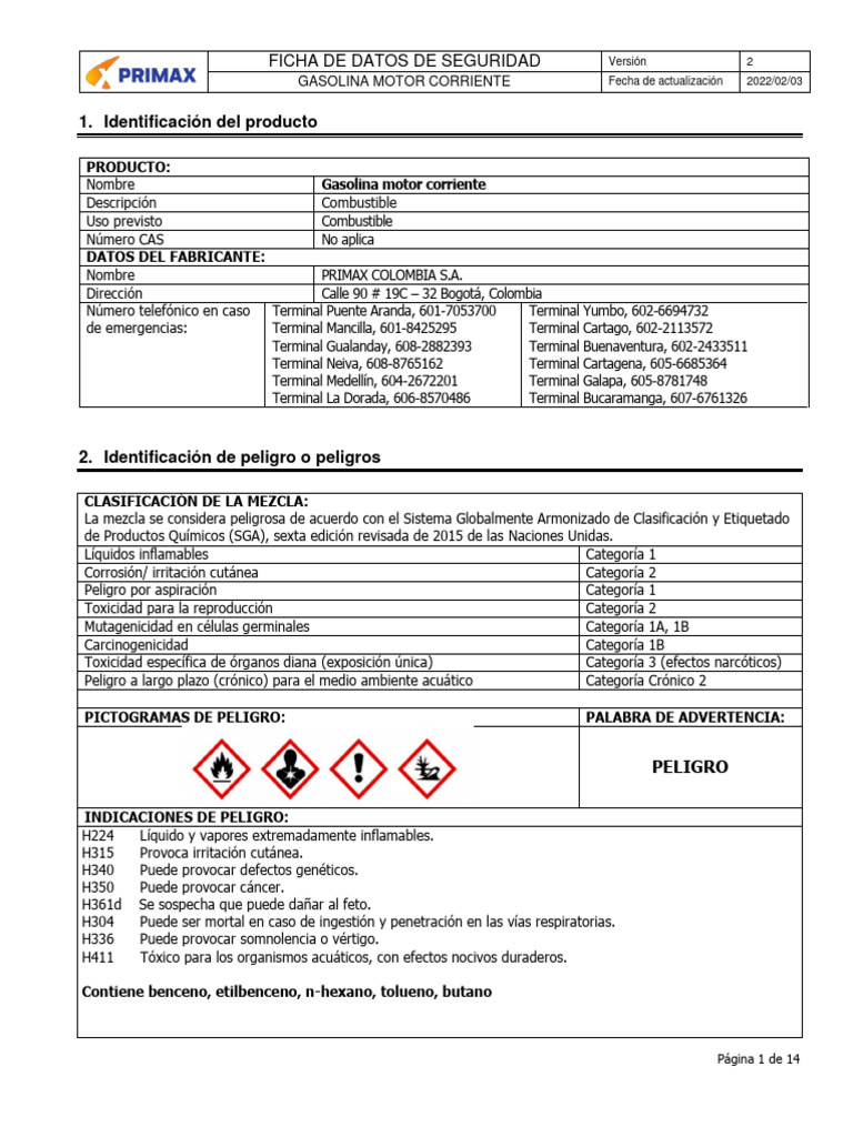 FDS-gasolina-motor-corriente Primax | PDF