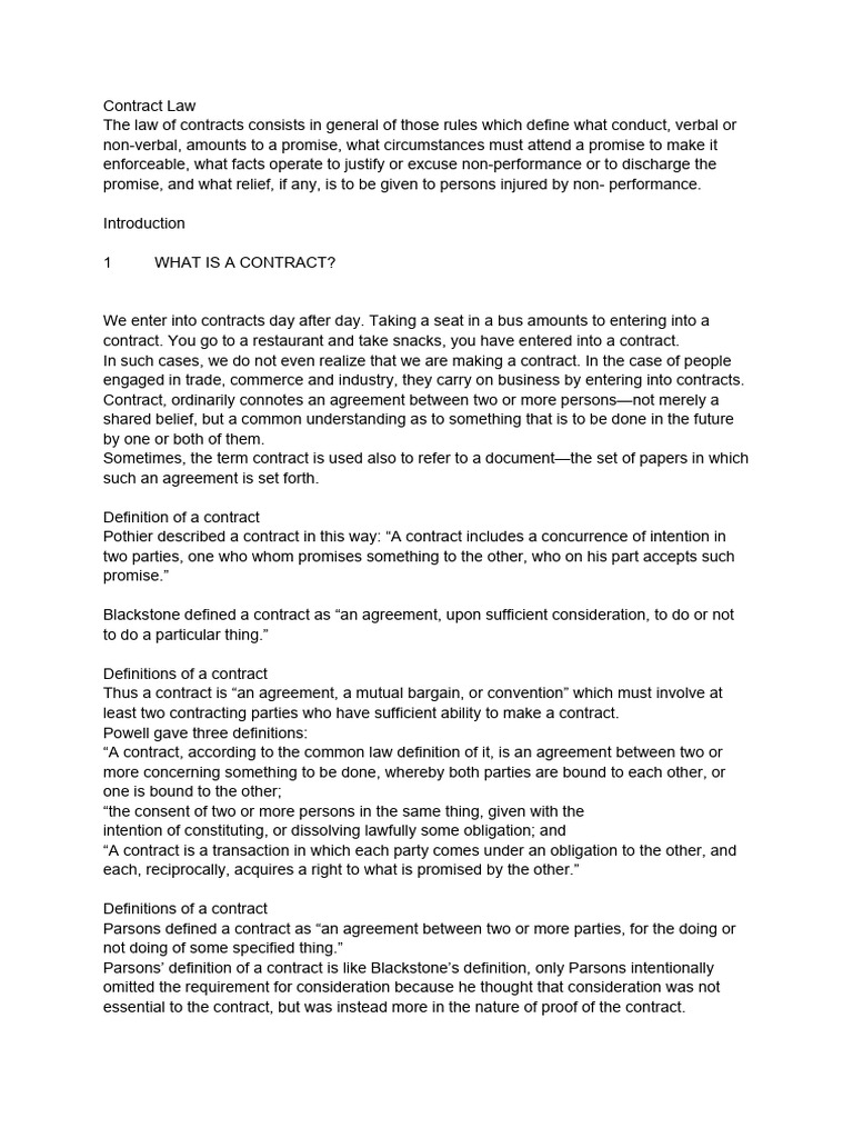 Contract Law | PDF | Offer And Acceptance | Option (Finance)