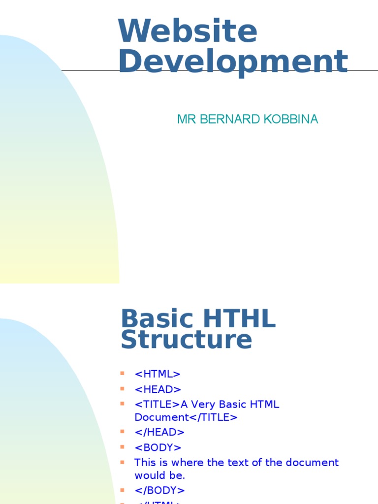 HTML Slides | PDF | Html Element | Hyperlink
