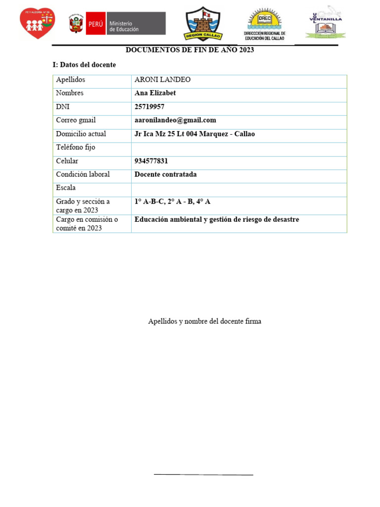 Ana Documentos Fin de Año 2023 Secundaria | PDF