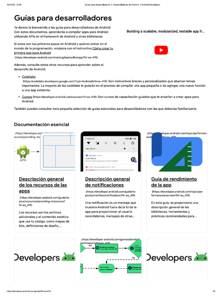 Guías para Desarrolladores - Desarrolladores de Android - Android Developers | PDF