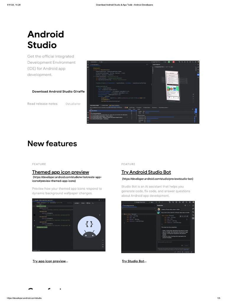 Android Studio & App Tools - Android Developers | PDF