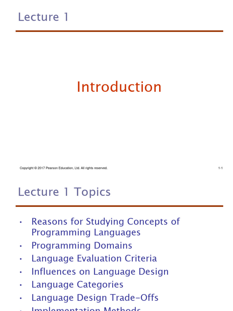 Lecture 1 | PDF