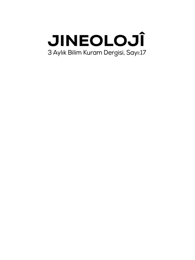 Jineoloji Dergisi Sayi 17 | PDF