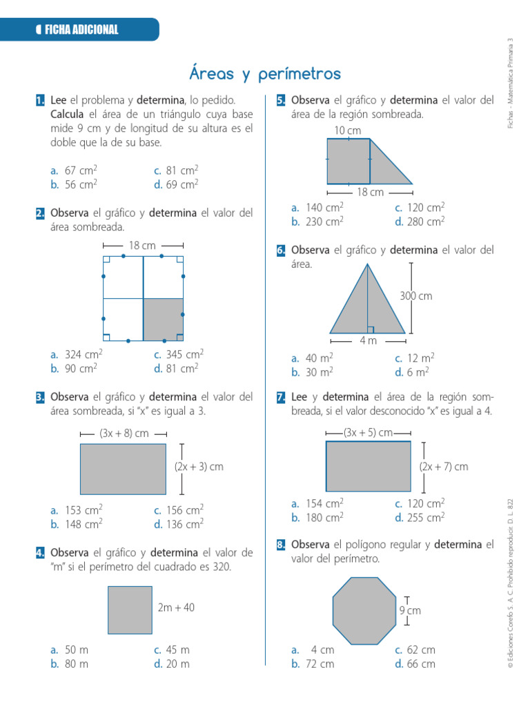 FA - Áreas y Perímetros | PDF