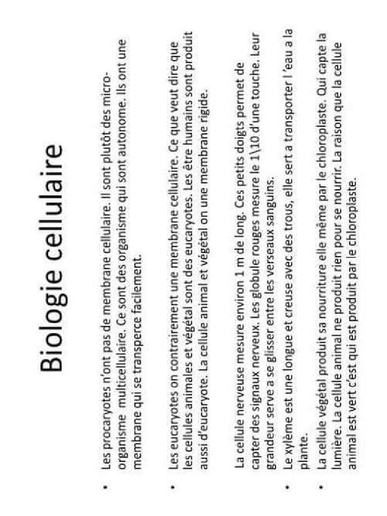 Cours Biologie Cellulaire | PDF