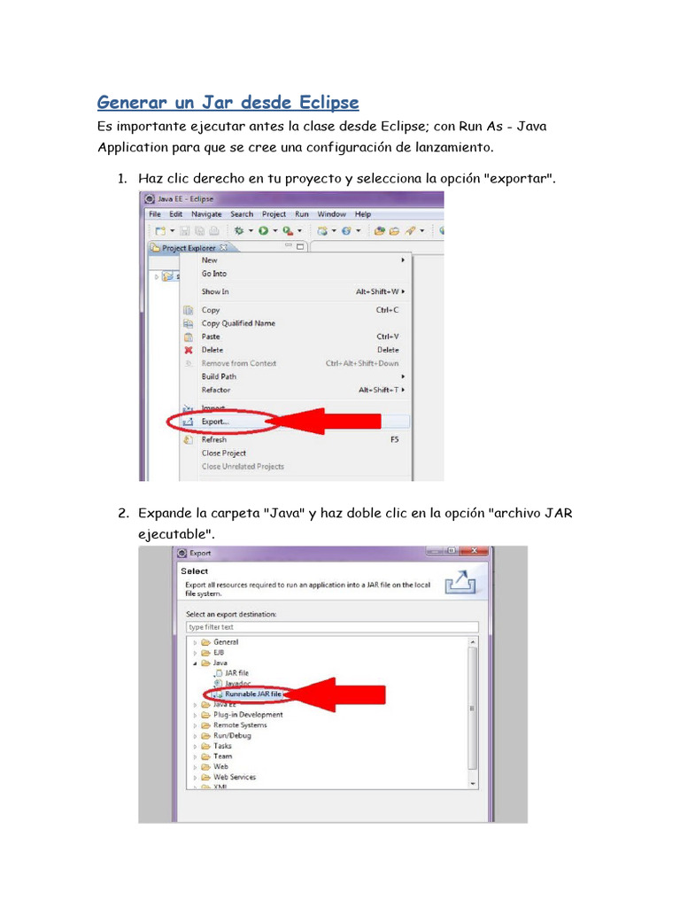 Generar Un Jar Desde Eclipse | PDF | Informática