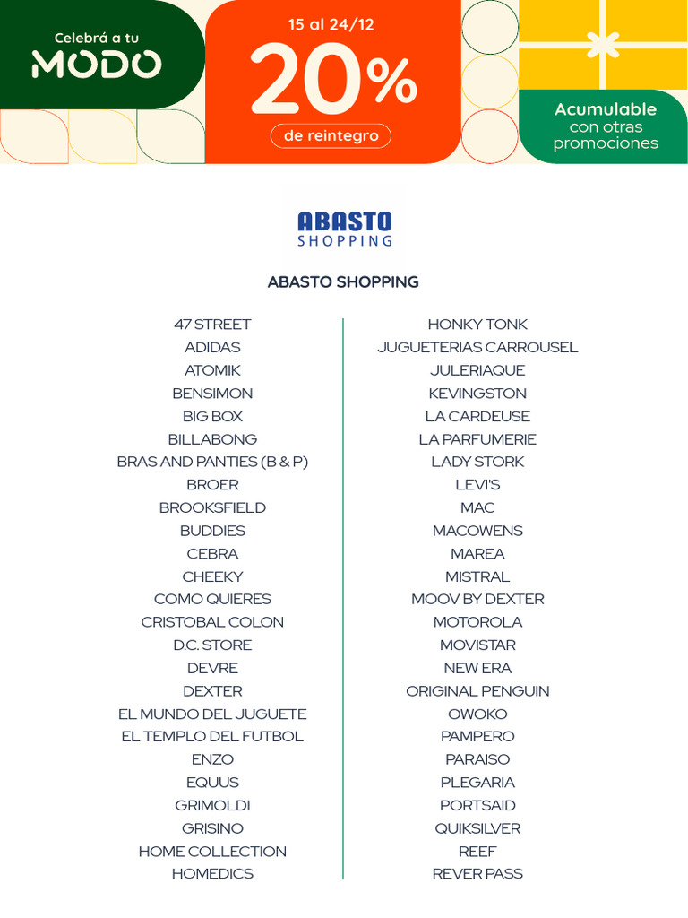 Comercios Adheridos. | PDF