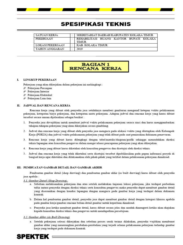 SPEKTEK | PDF | Teknologi & Rekayasa