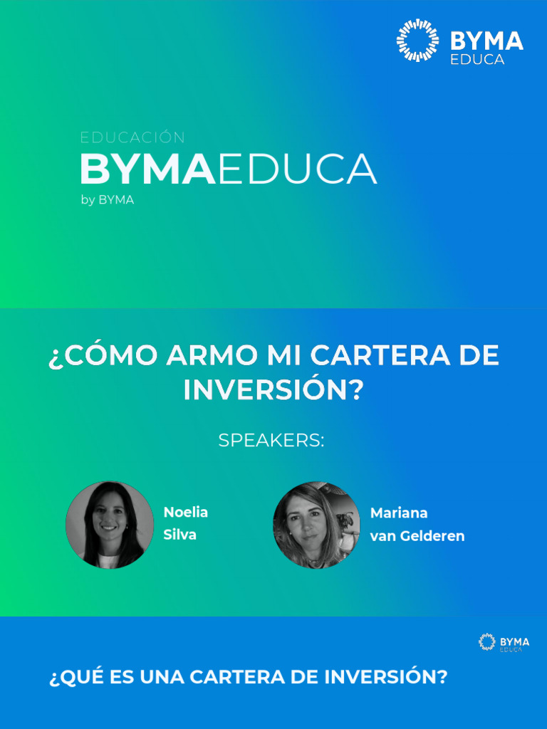 Encuentro 6 - BYMA EDUCA - Cartera de Inversión | PDF | Portafolio ...