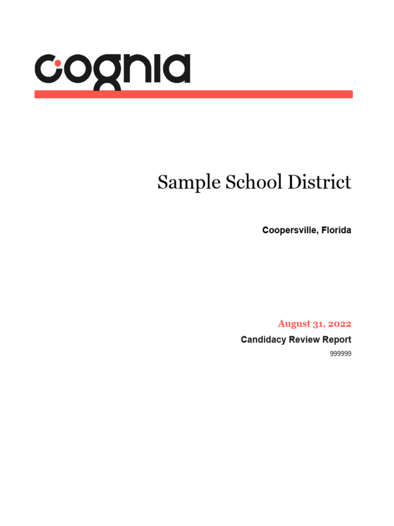 Cognia Candidacy Review Overview | PDF