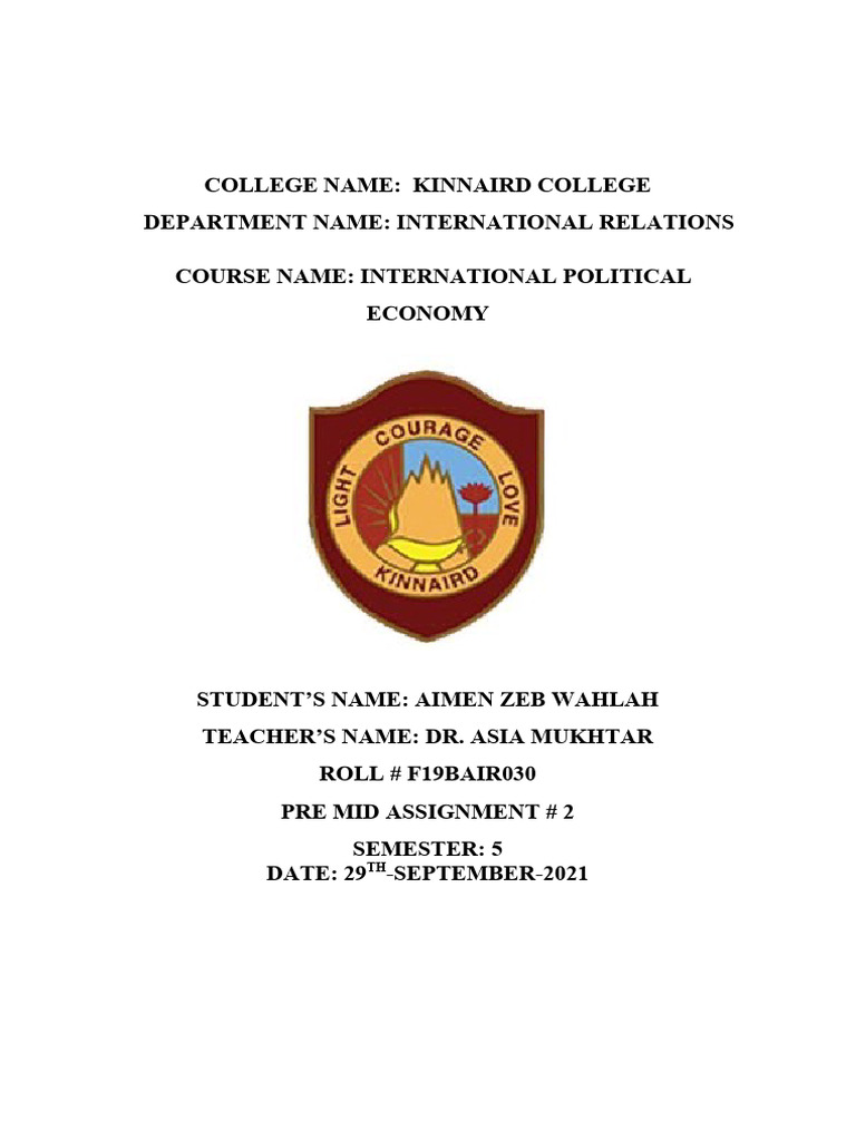 IPE Assignment 2 | PDF | Mortgage Loan | Marxism