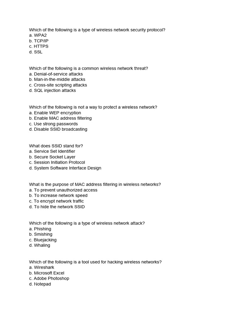 Networks Attack Assignment | PDF | Computer Network | Wireless Access Point