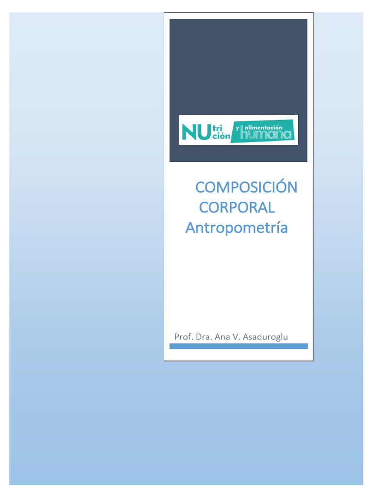 Composición Corporal. Material Teórico | PDF | Tejido adiposo | Agua