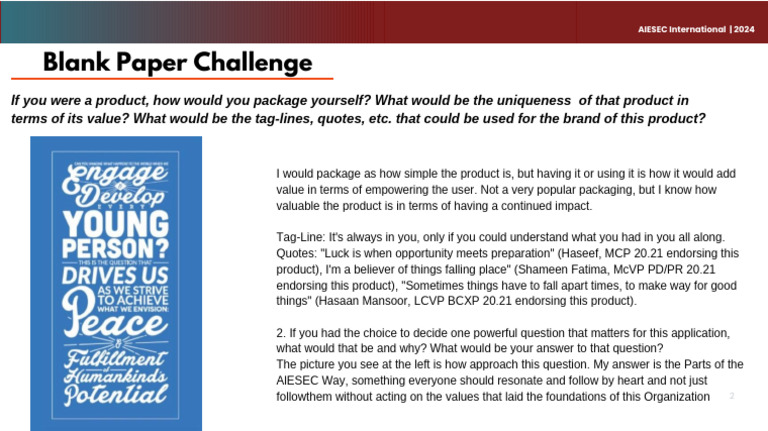 Blank Paper Challenge | PDF