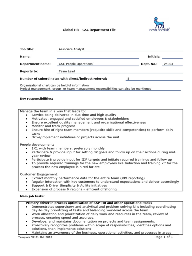 JD - Associate Analyst I - HR EDM | PDF