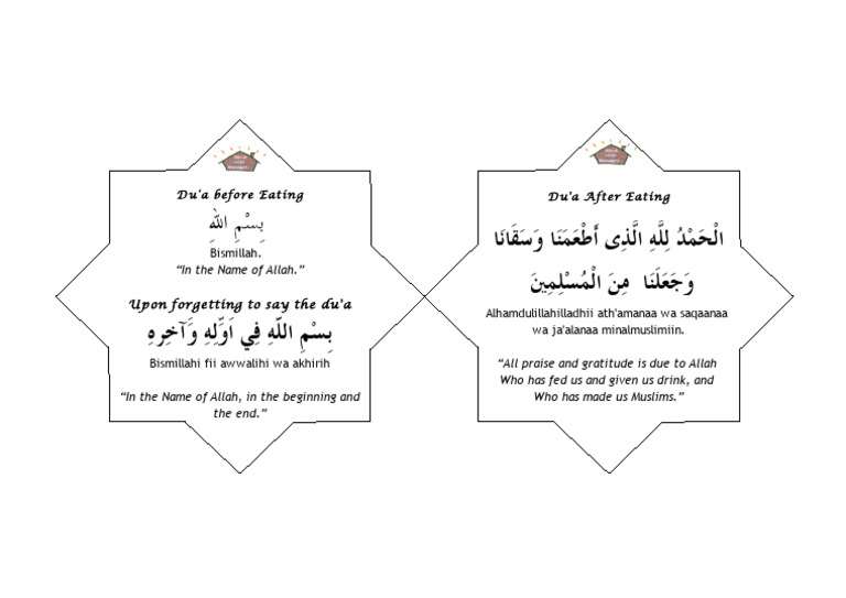 Du'a Before and After Eating | PDF