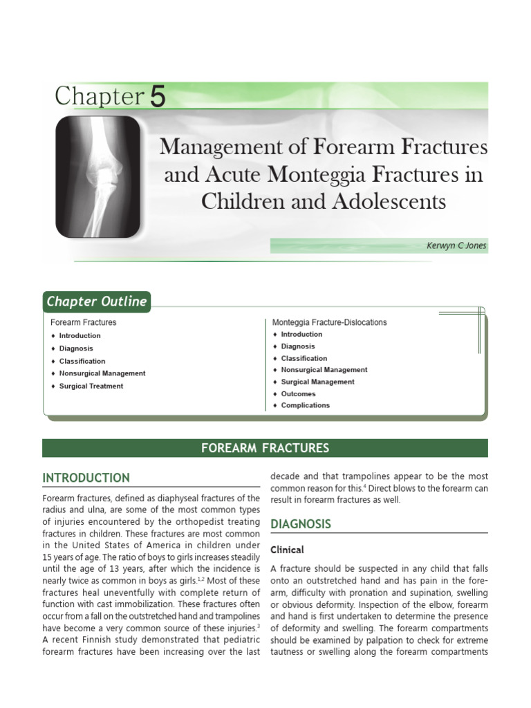 BC CSMFC2014 Pediatrics 05 - Management of Forearm Fractures and Acute Monteggia Fractures in ...