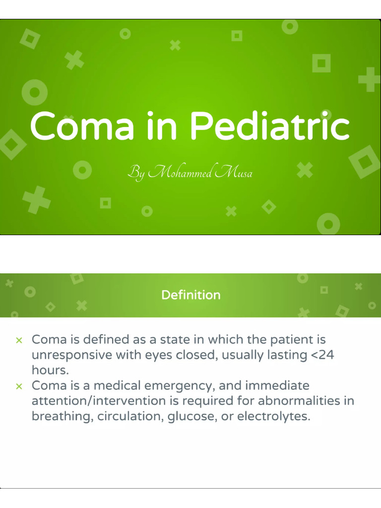 Coma in Children | PDF