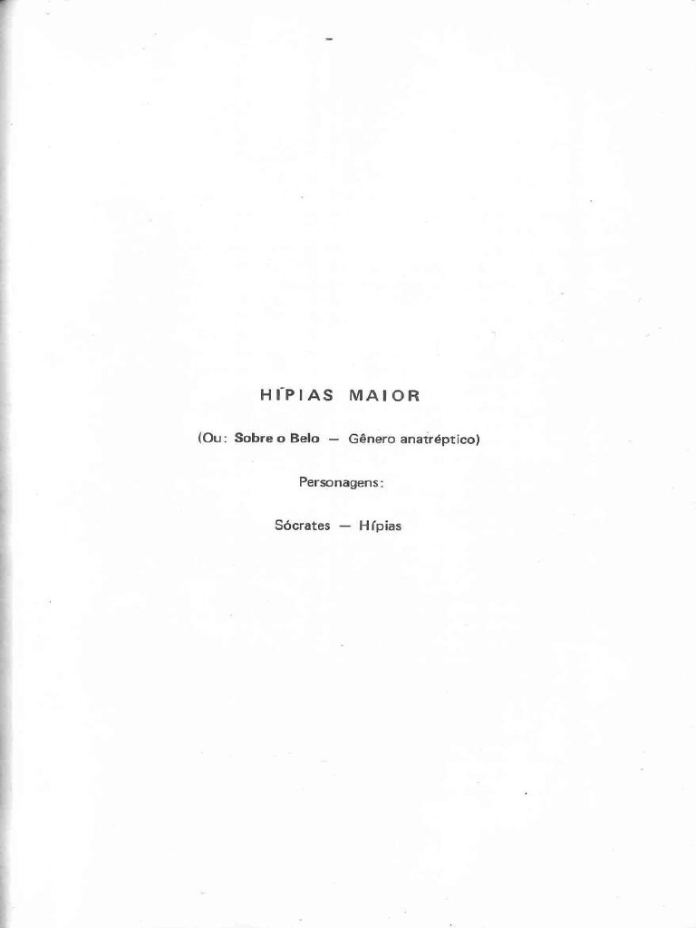 Hipias Maior | PDF