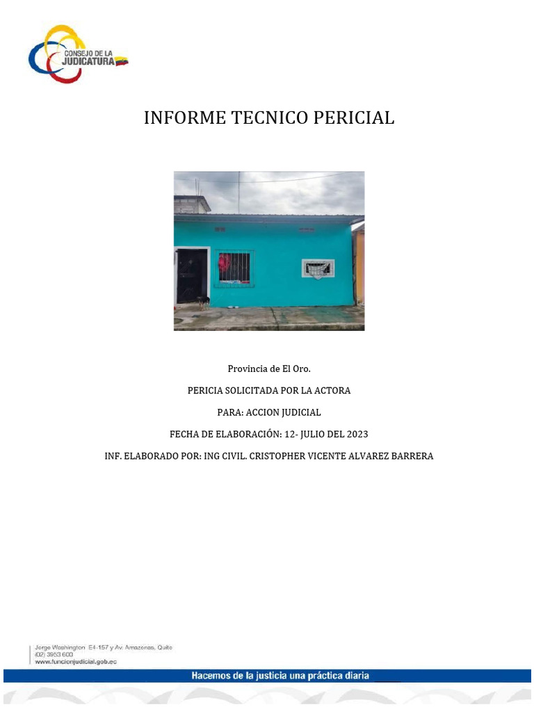 Informe Pericial Prescripcion Adquisitiva de Dominio | PDF | Testigo ...