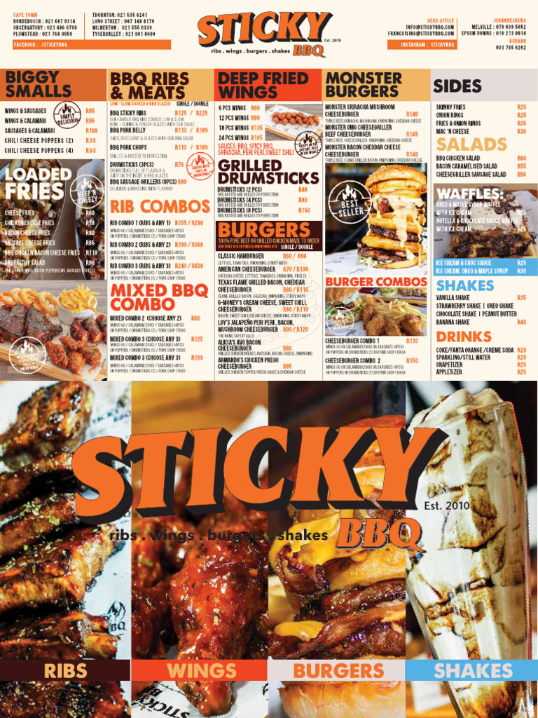 Sticky BBQ Menu | PDF